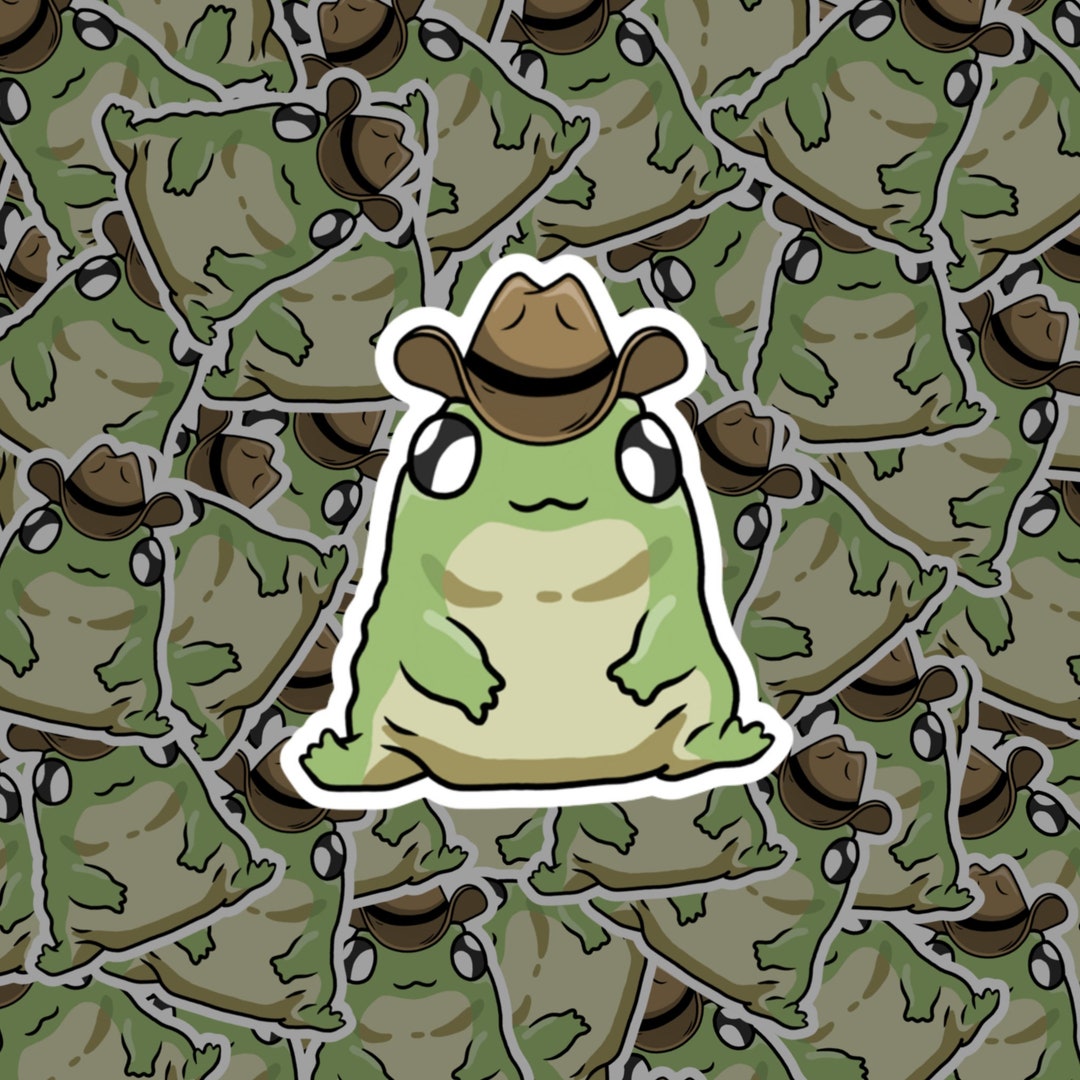 Cowboy Frog Sticker, Toad Sticker, Frog Sticker, Cute Sticker, Cute ...