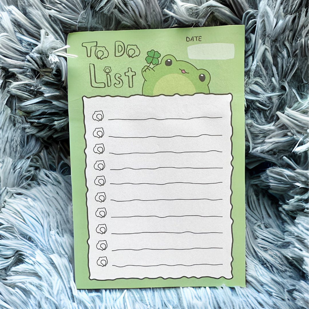 Frog to Do List, Froggy to Do List, Frog Stationery, to Do List Notepad ...