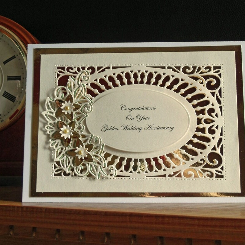 Golden Wedding Cards - Etsy UK