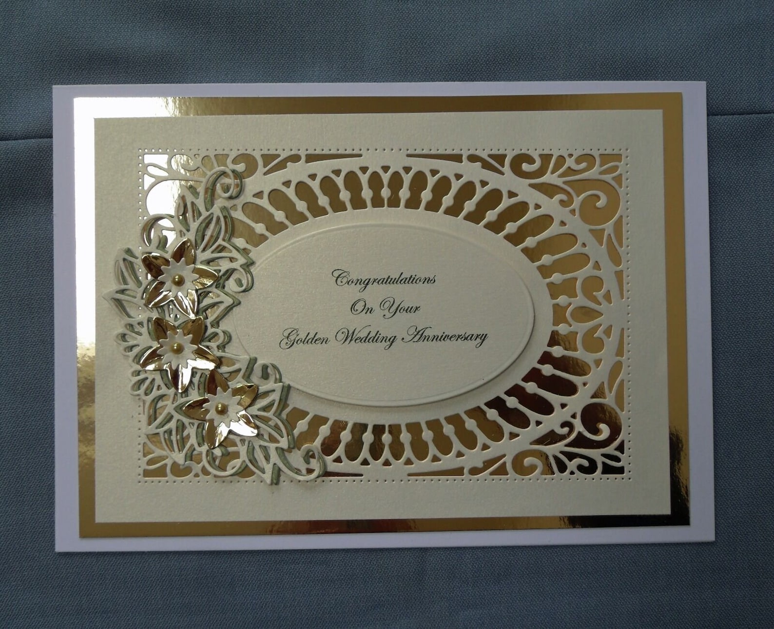 Handmade Personalised Golden 50th Wedding Anniversary Card Etsy handmade-personalised-golden-50th-wedding-anniversary-card-etsy