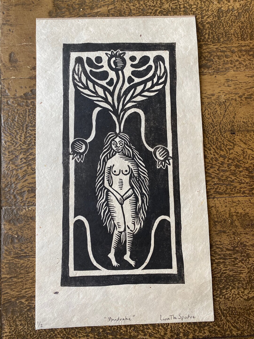 Mandrake Original Linocut Print - Etsy