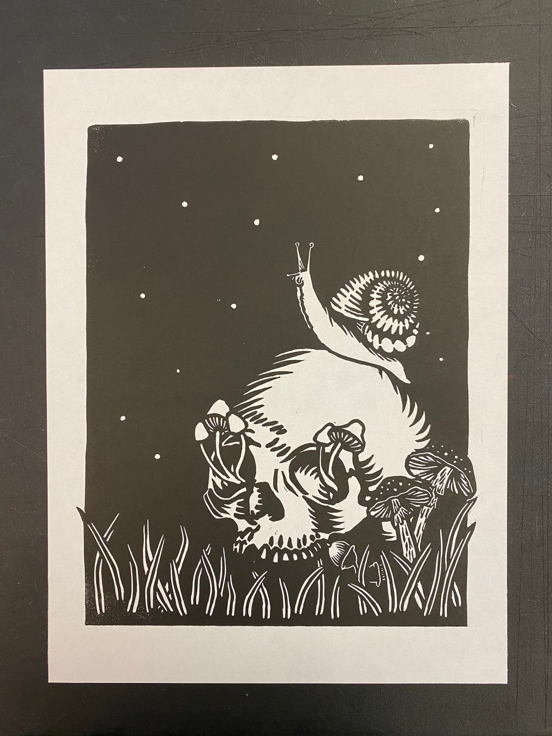 Life After Death Original Linocut Print - Etsy