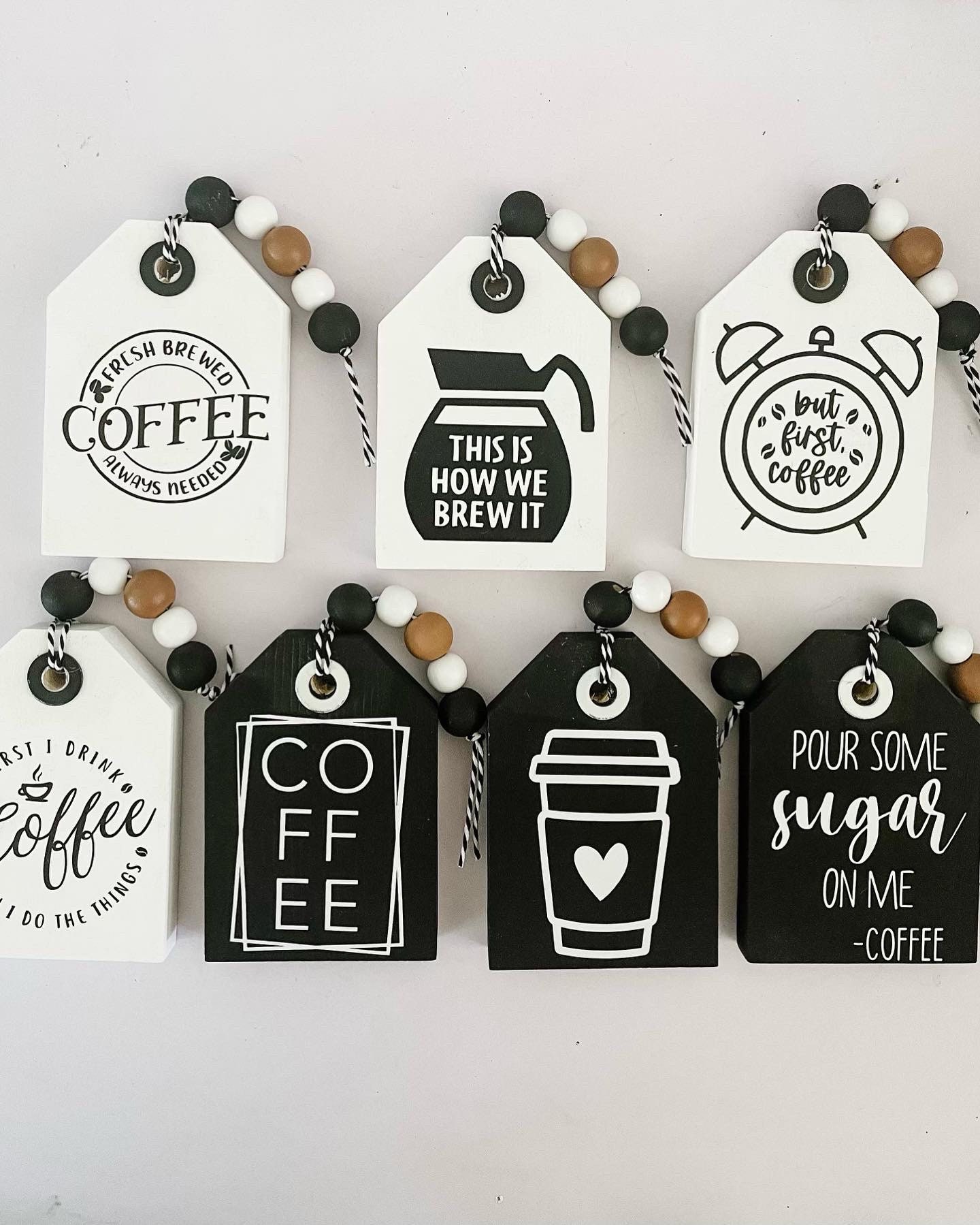 Wooden Tags Tiered Tray Decor Coffee Decor - Etsy