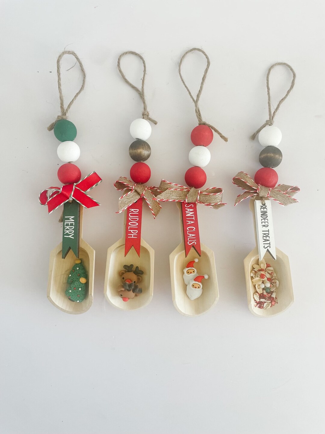 Christmas Wooden Scoops Tiered Tray Decor - Etsy