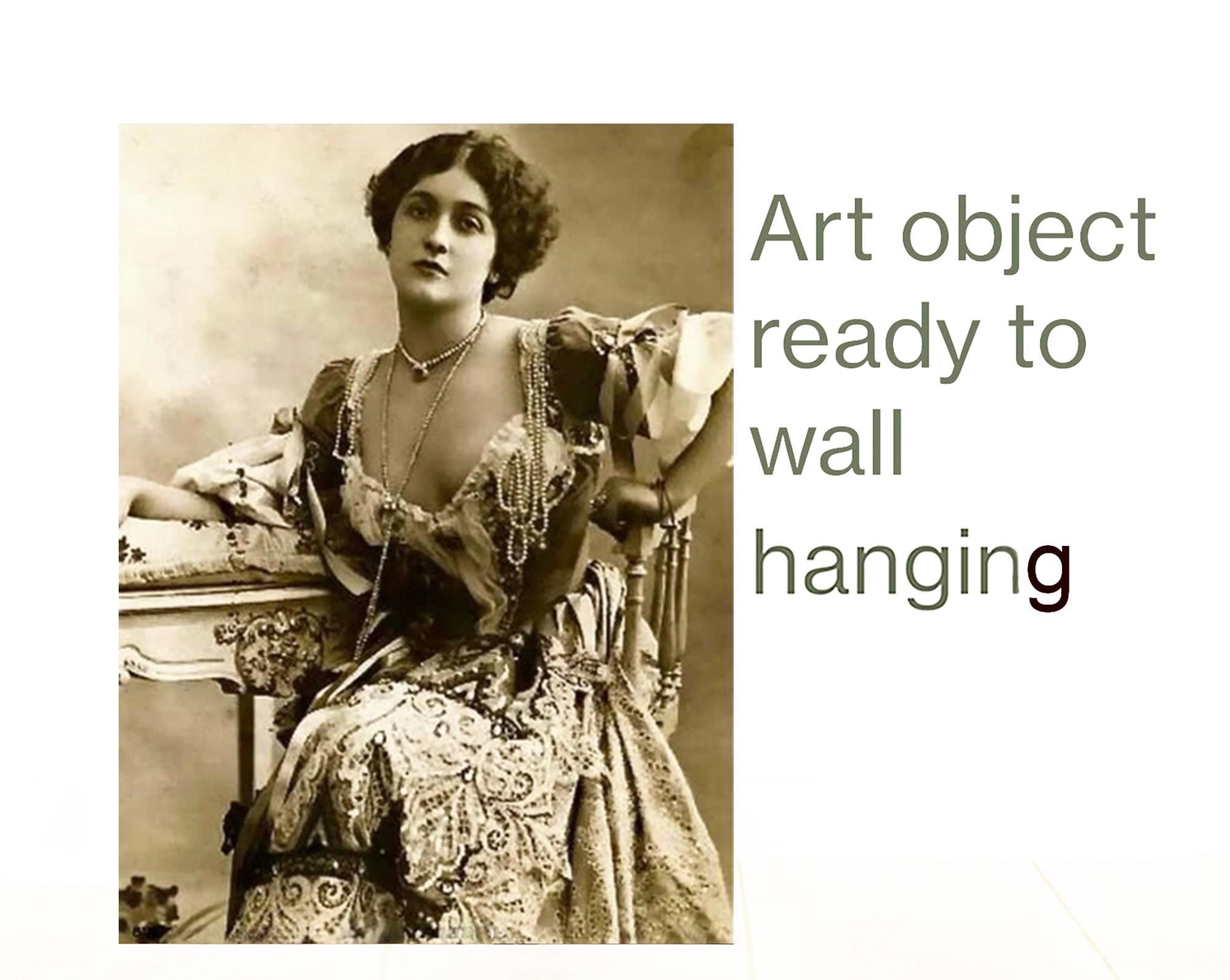 The Most Beautiful Woman of the Early 20th Century, Vintage Art Print ...