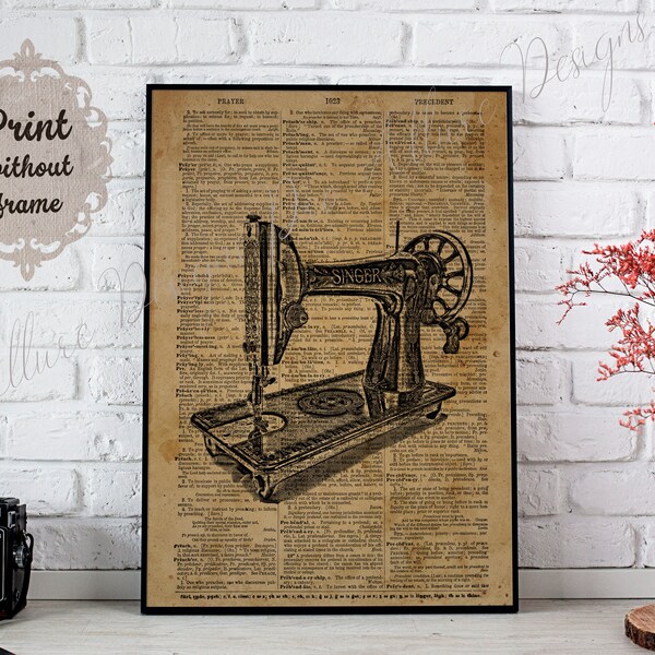 Sewing Machine Print - Etsy
