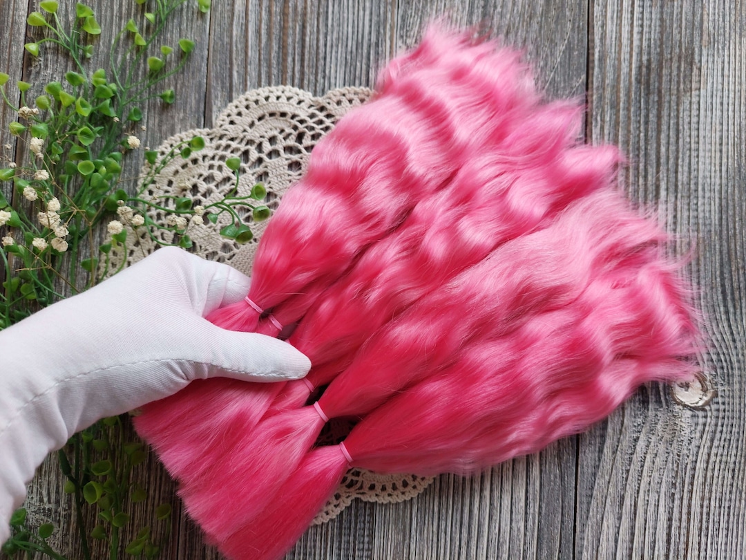 Organic Hair (pink) Angora Hair. Doll Hair Doll Reborn Hair Doll Paola ...