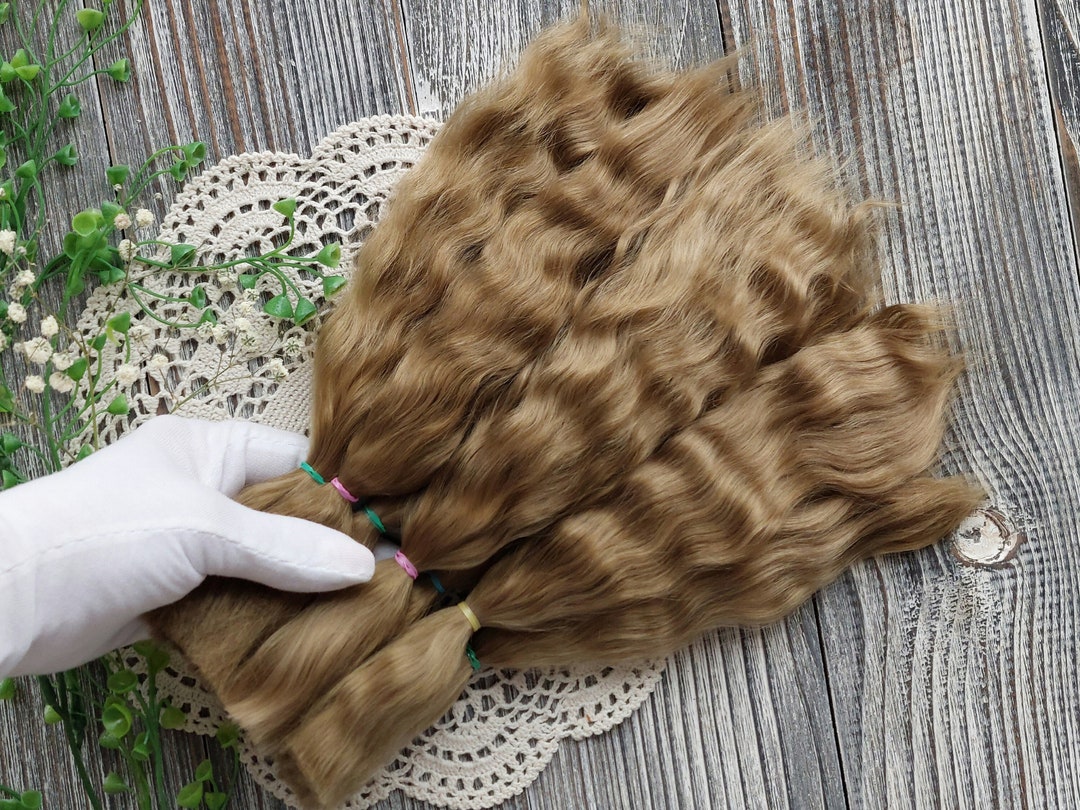 Doll Hair. Hazelnut. Mohair Doll Hair. Organic Hair. Doll Reborn Hair ...