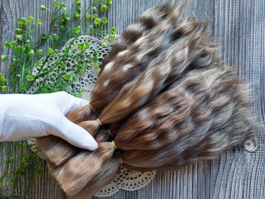 Doll Hair. Mohair Doll Hair. Grey-gold. Organic Hair. Doll Reborn Hair ...