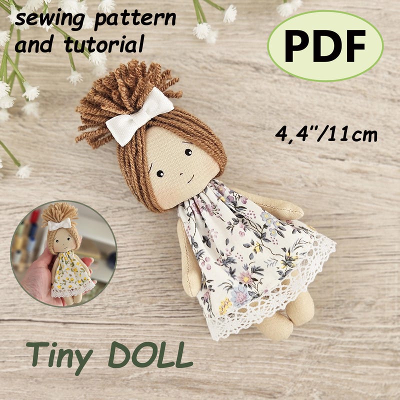 Tiny Rag Doll Pattern - Etsy