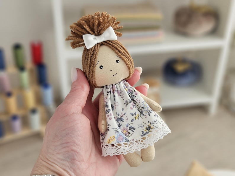 Tiny Cloth Doll Sewing Pattern PDF | 11cm Soft Doll + Tutorial - Etsy