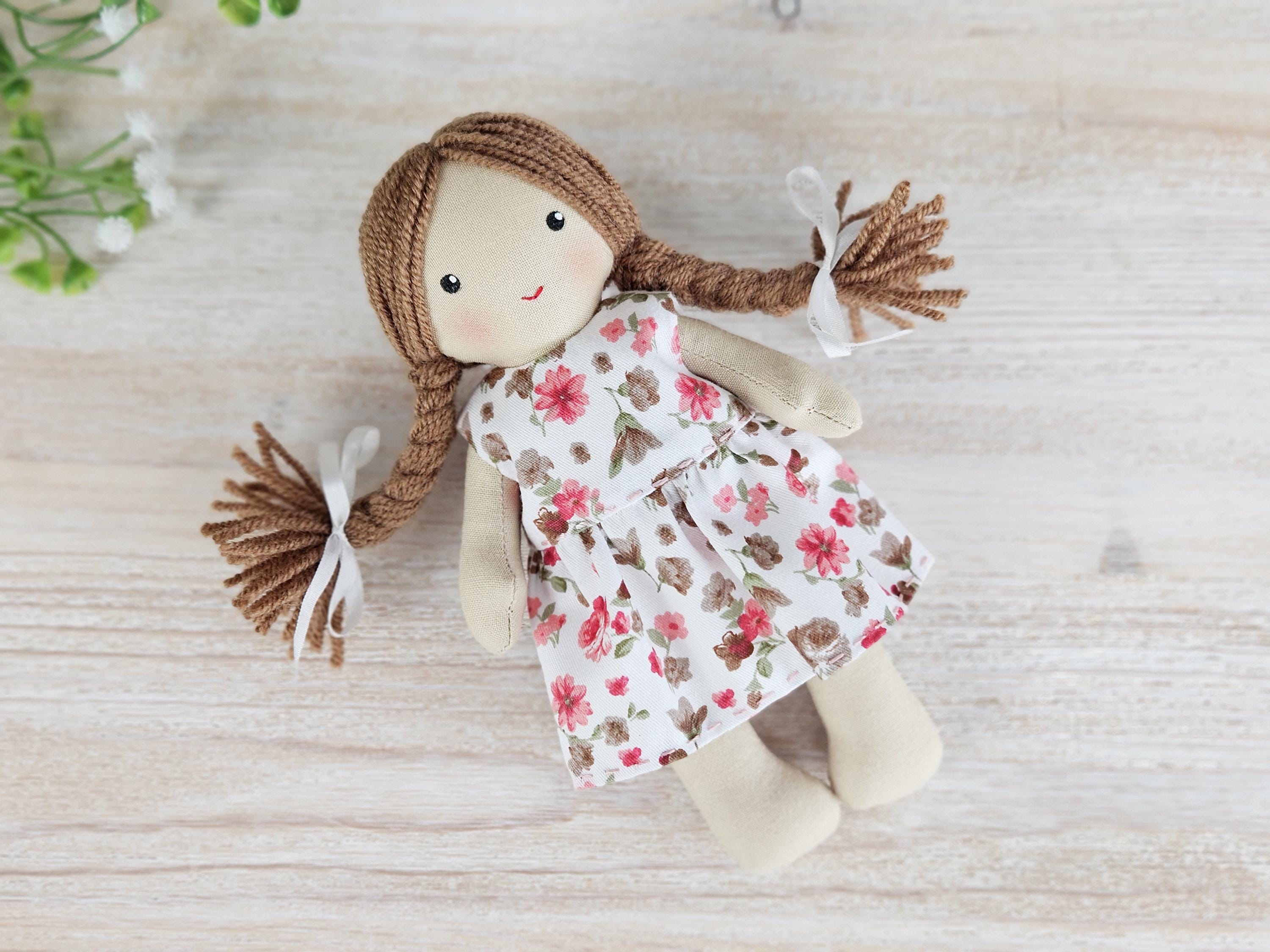 Mini Cloth Doll Sewing Pattern PDF | 16cm Soft Doll + Dress Tutorial - Etsy