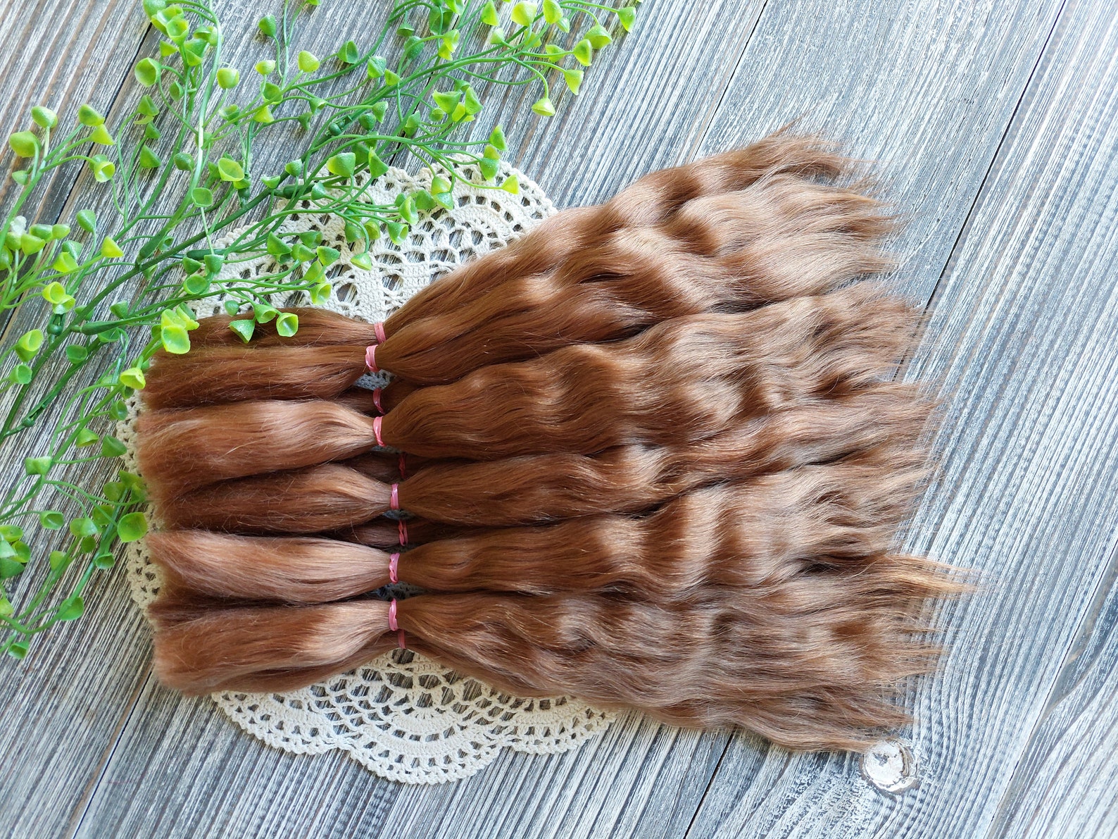 Doll Hair. Brown Copper. Mohair Doll Hair. Organic Hair. Doll - Etsy