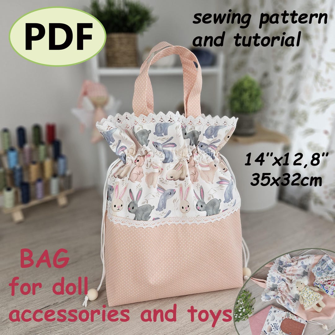 Doll Bag Sewing Pattern PDF | Drawstring Toy Bag Tutorial - Etsy UK