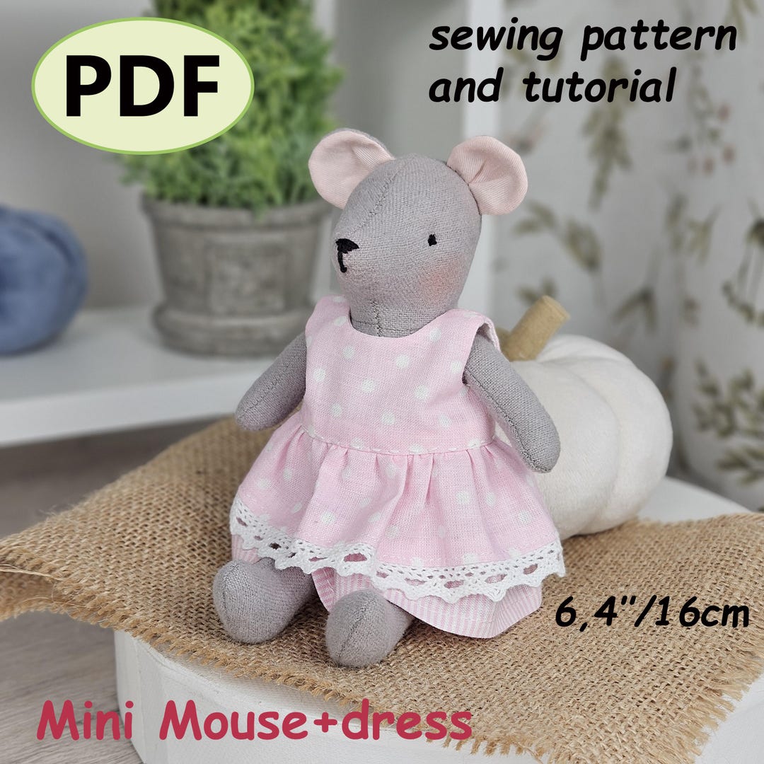 Mini Mouse Sewing Pattern PDF | 16cm Soft Doll + Dress Tutorial - Etsy