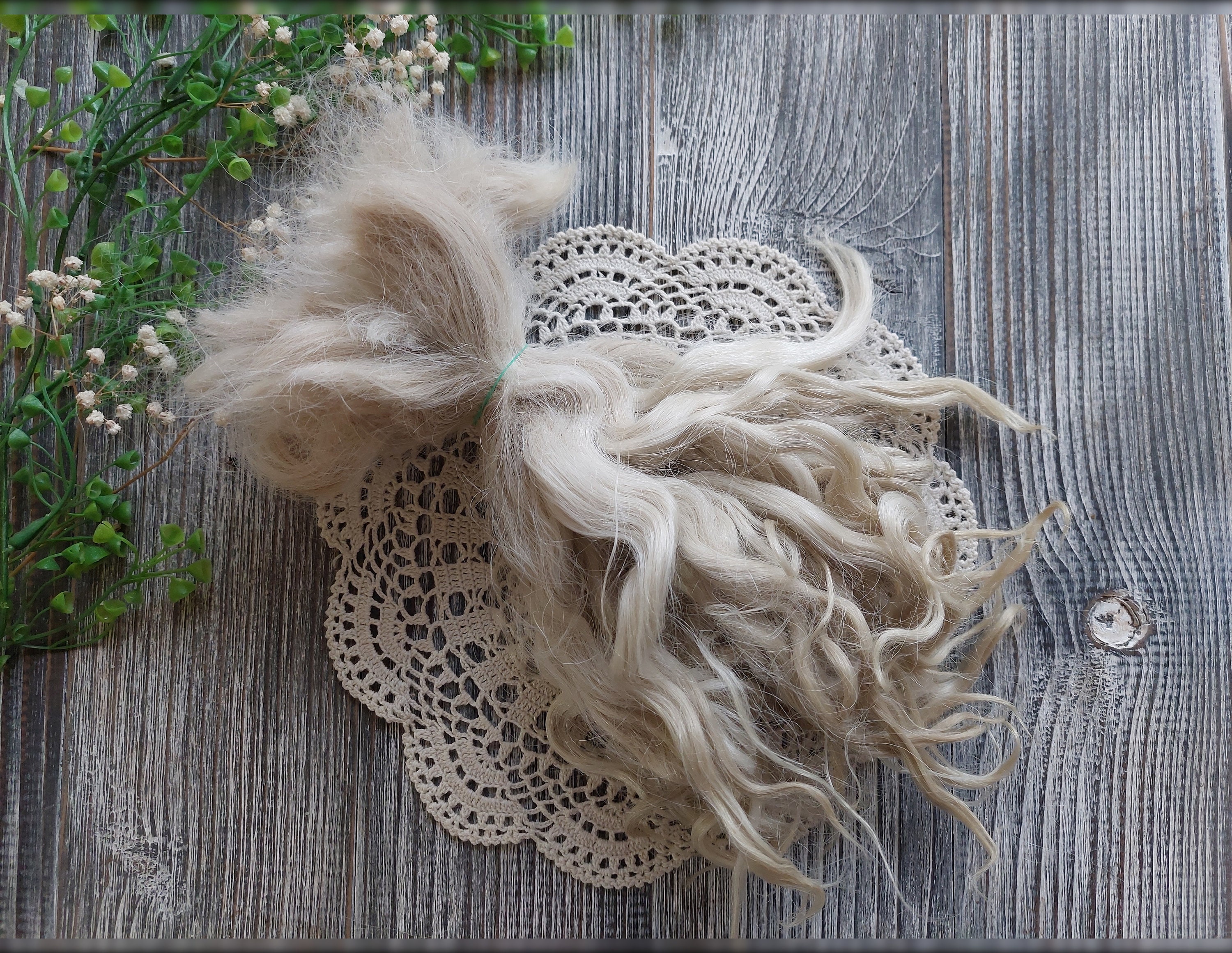 Mohair Doll Hair – Unwashed, Uncombed, Unpainted Angora Goat Locks for ...