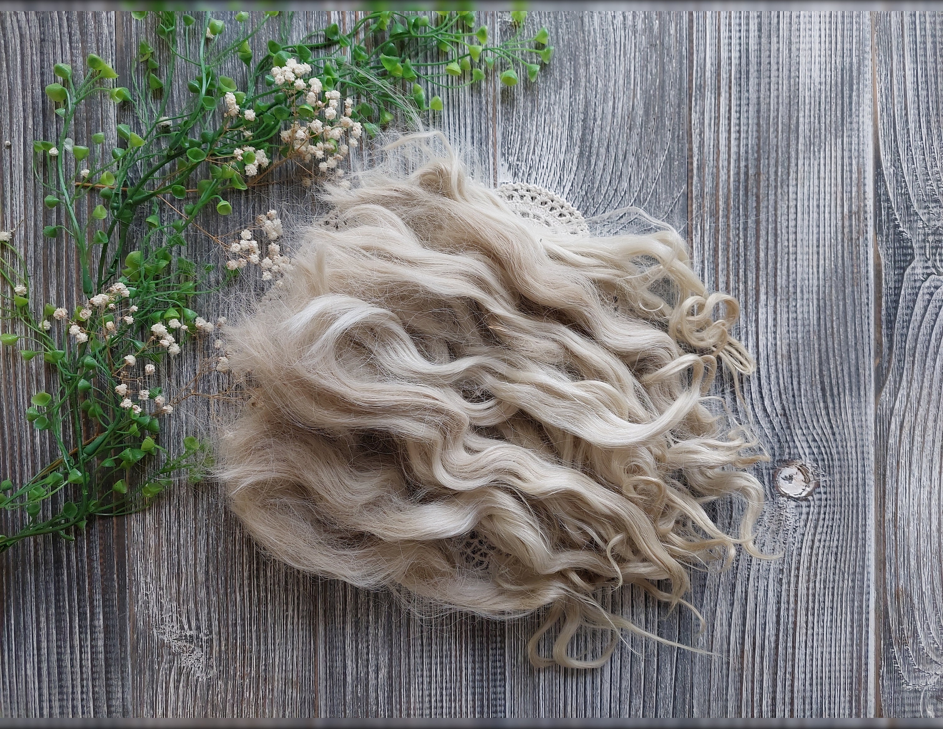 Mohair Doll Hair – Unwashed, Uncombed, Unpainted Angora Goat Locks for ...