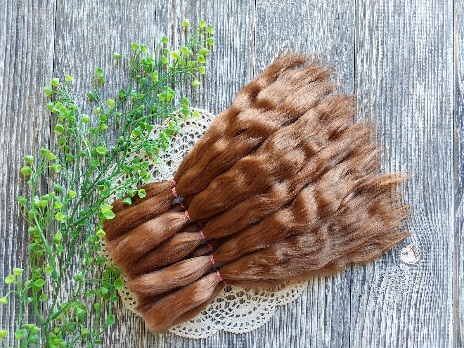 Doll Hair. Brown Copper. Mohair Doll Hair. Organic Hair. Doll - Etsy