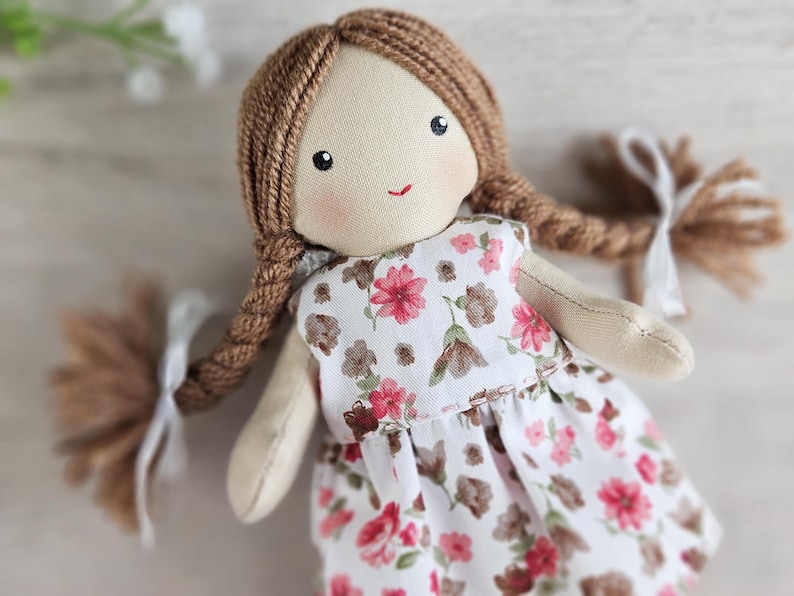 Mini Cloth Doll Sewing Pattern PDF | 16cm Soft Doll + Dress Tutorial - Etsy