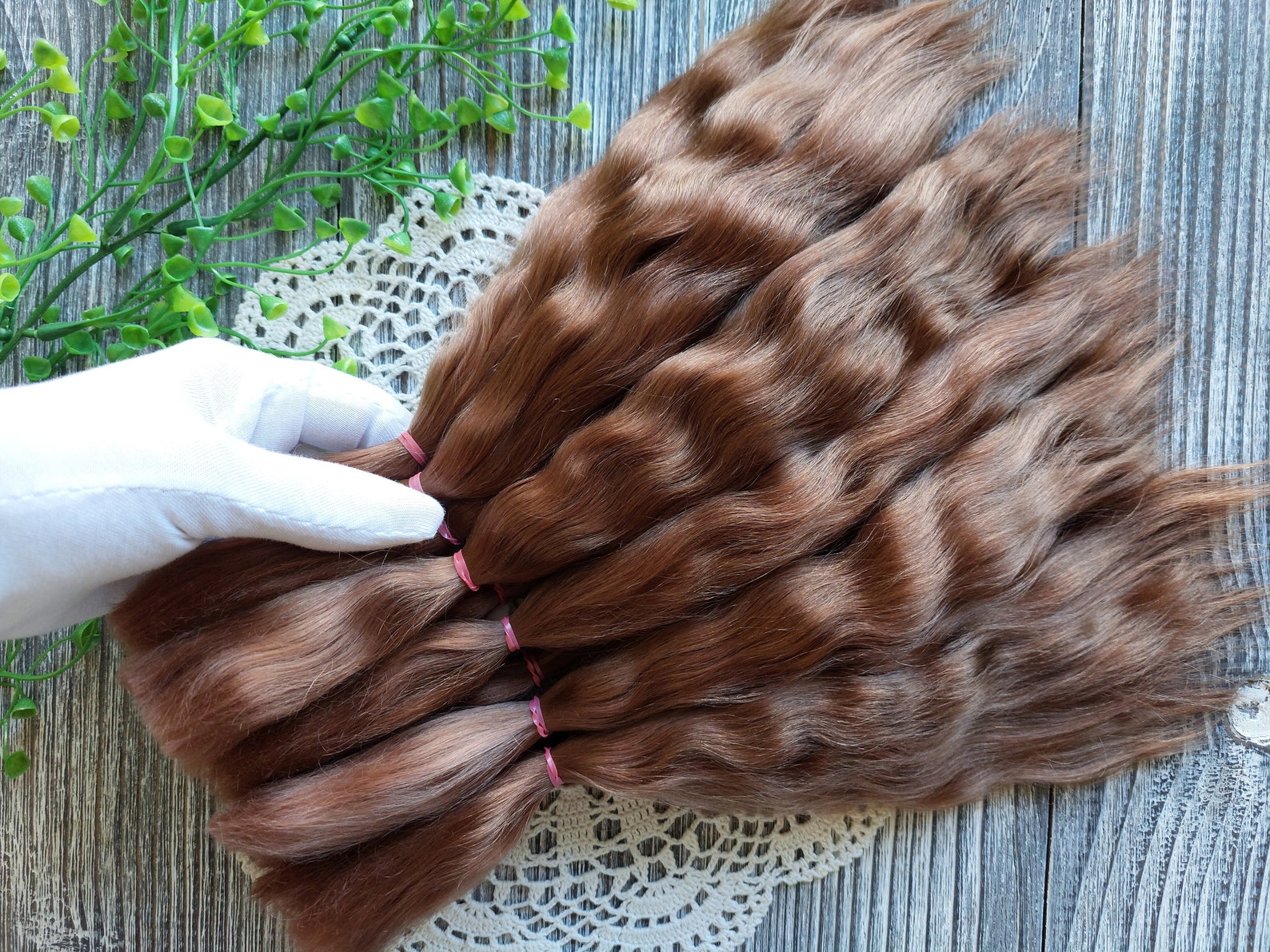 Doll Hair. Brown Copper. Mohair Doll Hair. Organic Hair. Doll - Etsy