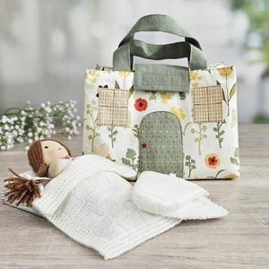 Dollhouse Bag Sewing Pattern PDF + Bedding Set, Doll Carrier Tutorial ...