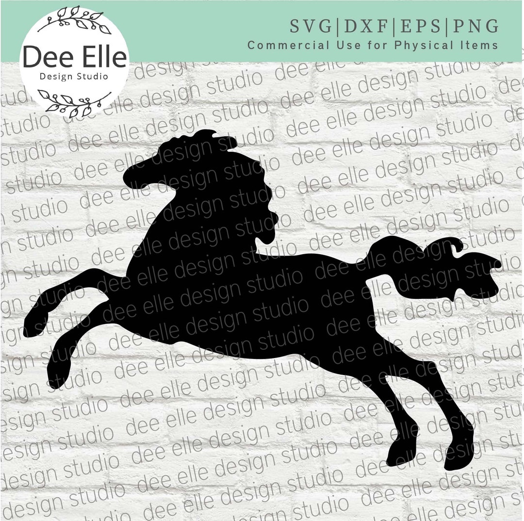 Running Horse SVG: Mane and Tail Clipart (300 Ppi PNG) - Etsy