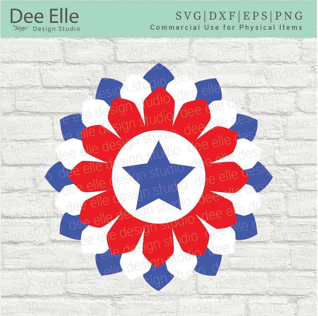 Patriotic Rosette SVG | 4th of July Ribbon | Patriotic Banner Svg ...