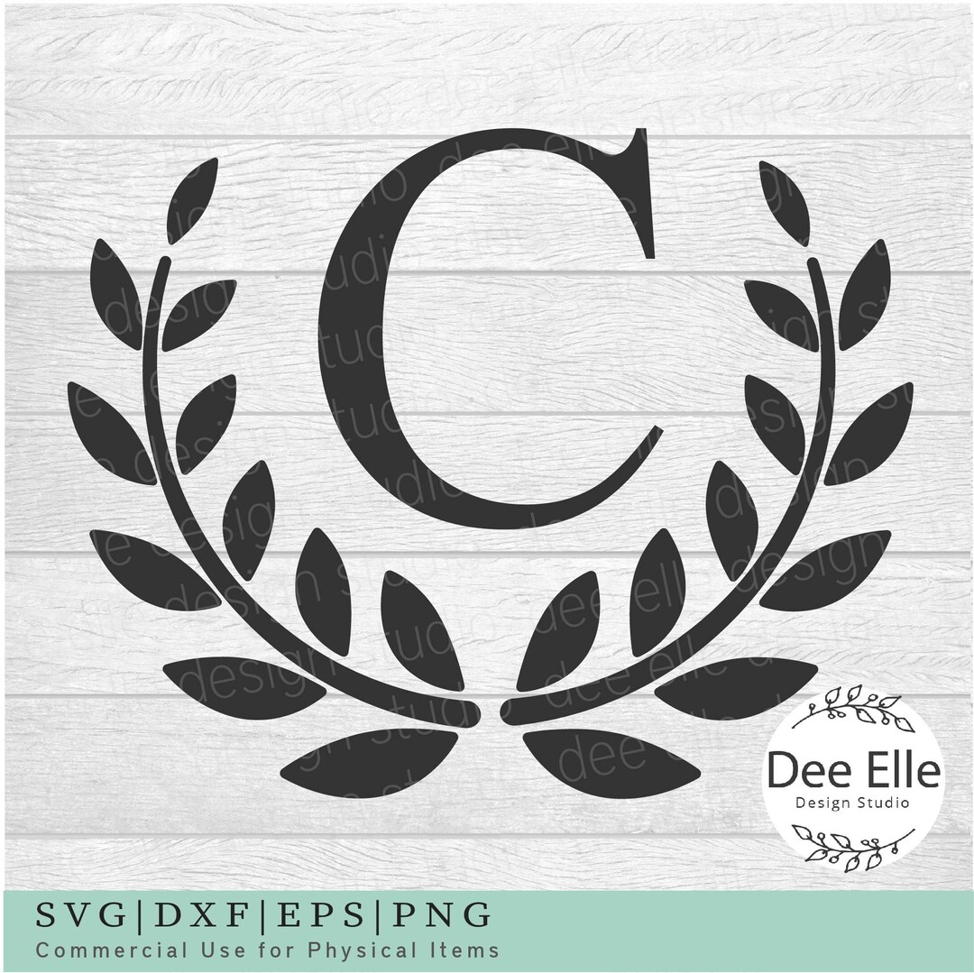 Wreath Monogram Svg, Monogram Wreath Svg, Monogram Frame, Alphabet ...