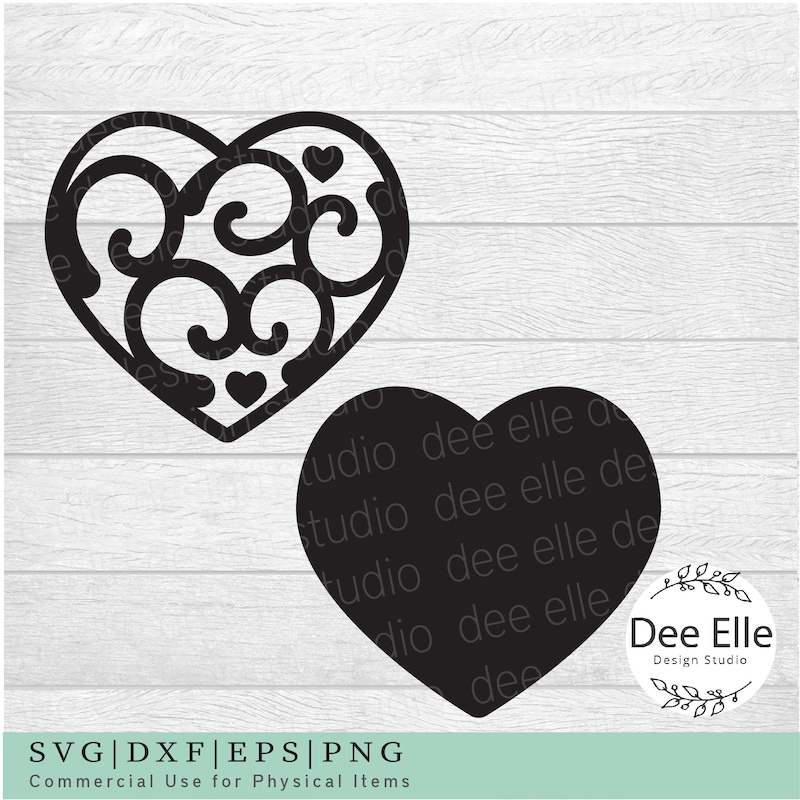 Swirly Heart Svg - Etsy