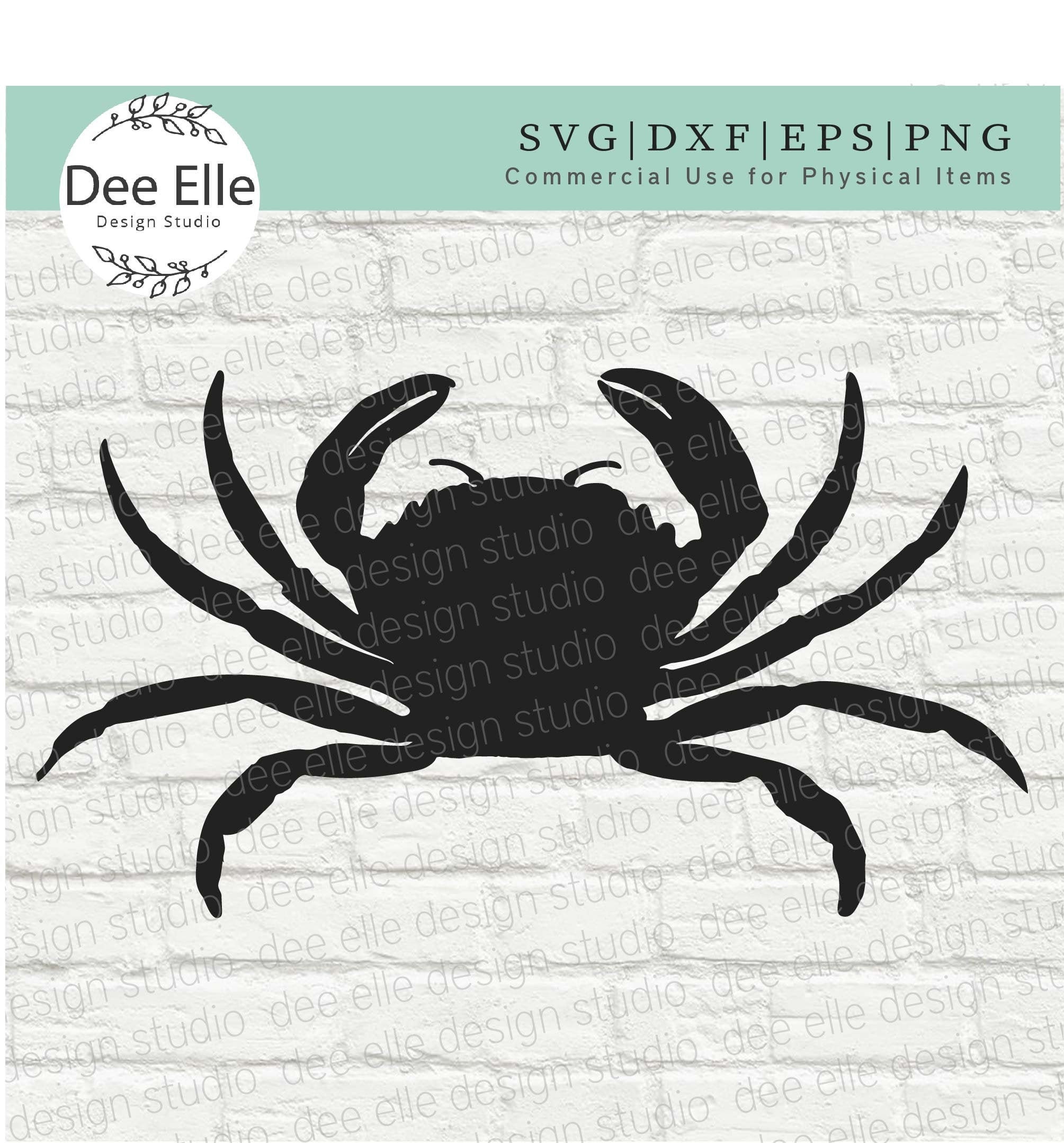 Crab SVG | Ocean Animal Clipart | Nautical Design | Beach Theme Designs ...