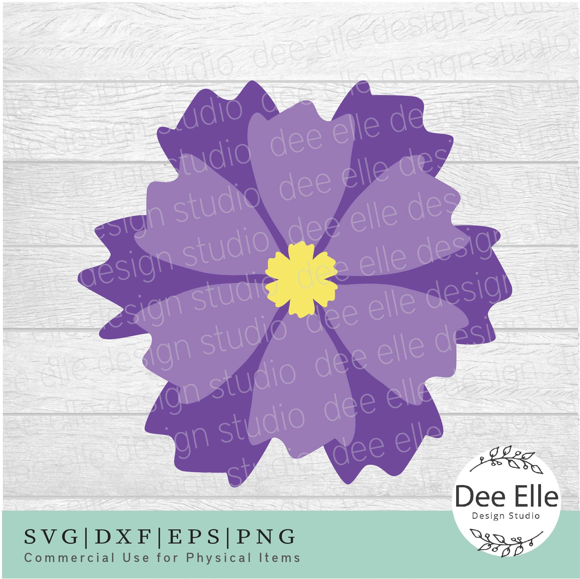 Layered Flower SVG, Flower Cut File for Cricut and Silhouette, Garden ...