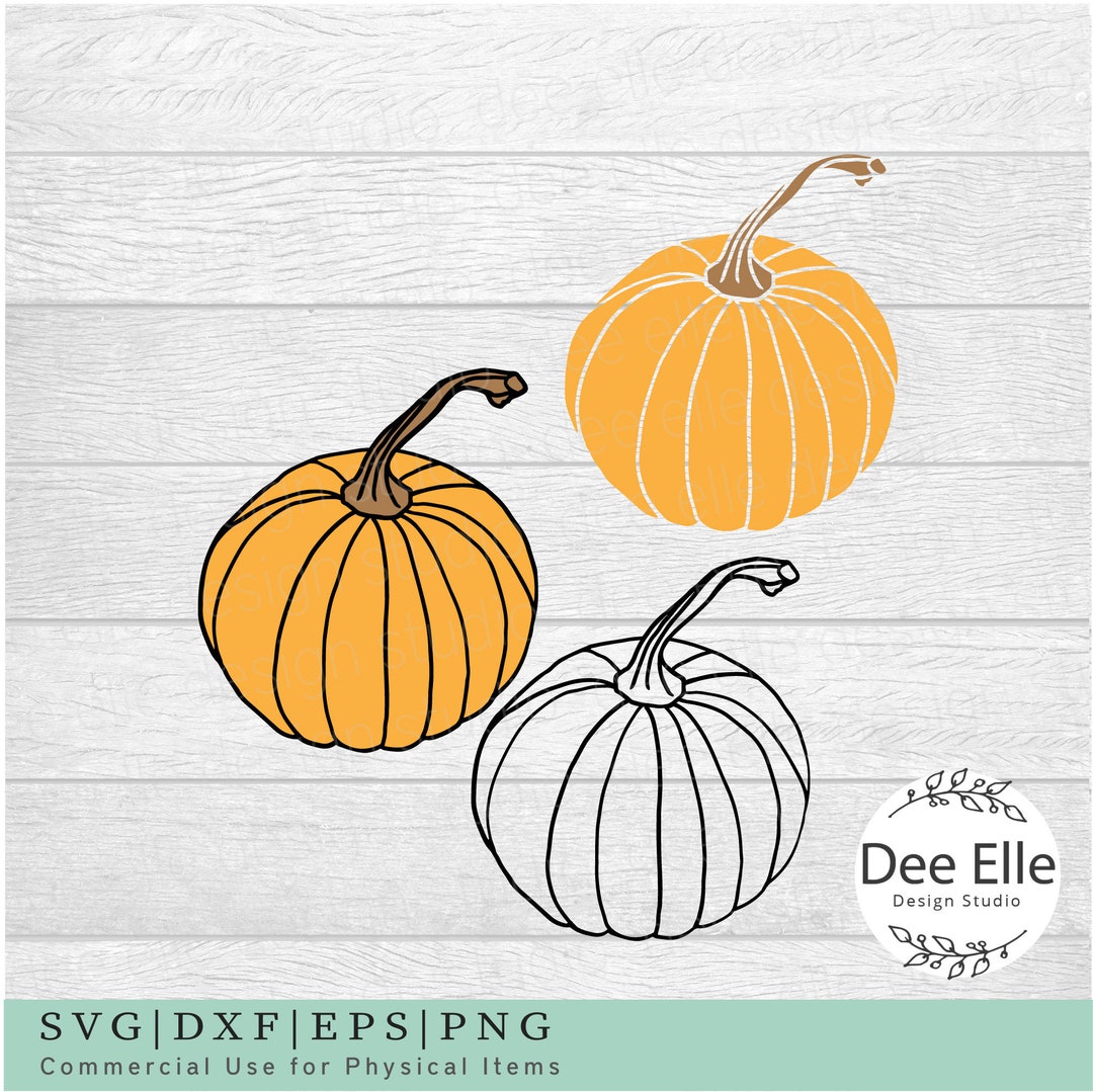 Hand Drawn Pumpkin SVG, Pumpkin Clipart, Fall Pumpkin, Thanksgiving and ...