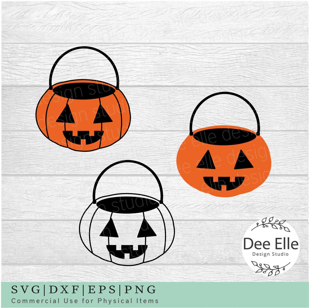 Halloween Candy Bucket, Pumpkin Candy Bucket SVG, Trick or Treat ...