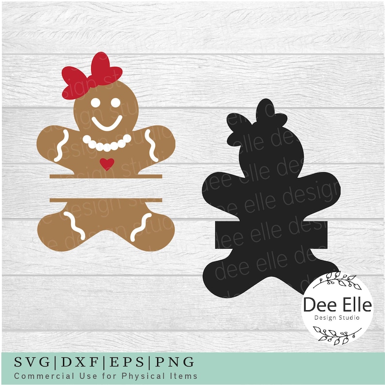 Gingerbread Girl SVG Monogram, Gingerbread Girl Svg, Christmas Svg ...
