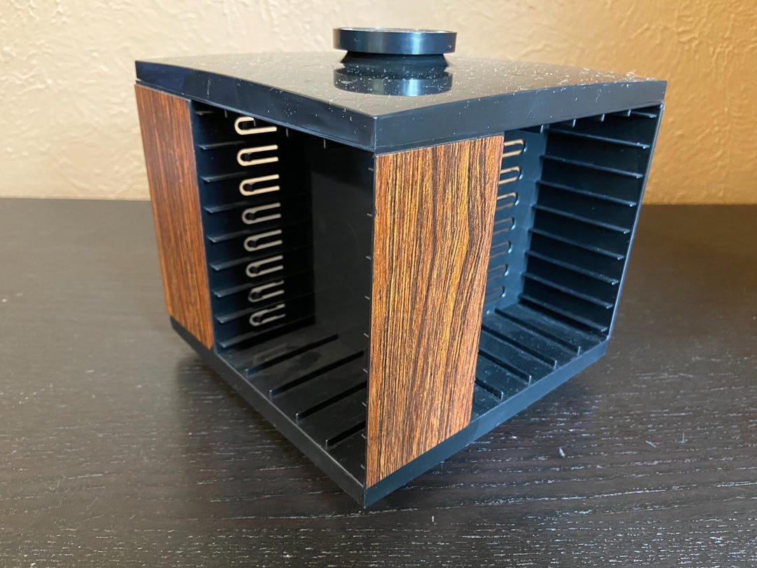 Great Vintage 1970s/80s Carousel Cassette Holder Black With Faux ...
