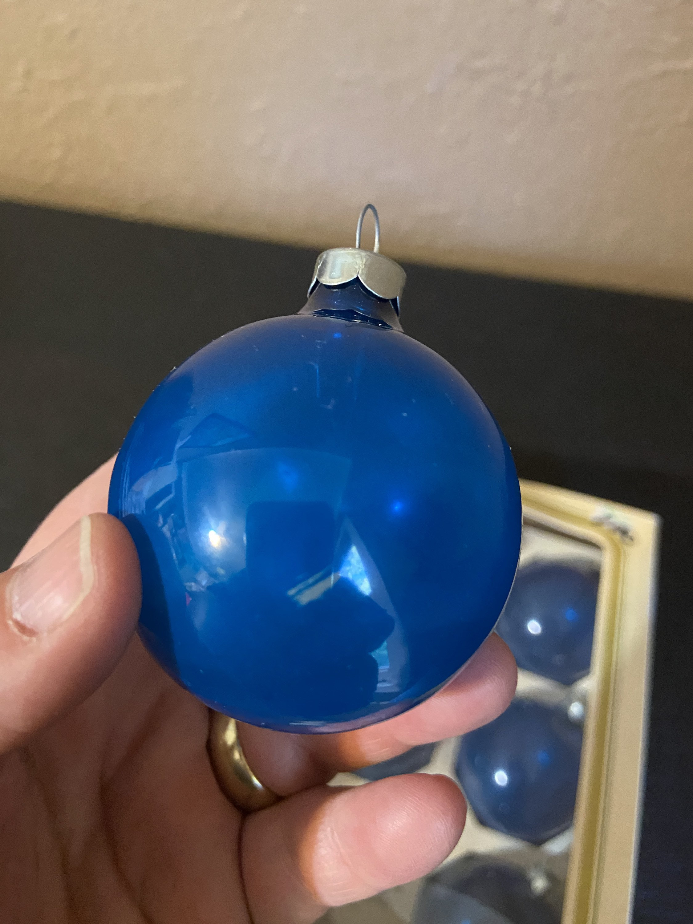 Set of 12 Vintage 1980s Medium-blue Glass Ornaments Made by Rauch ...