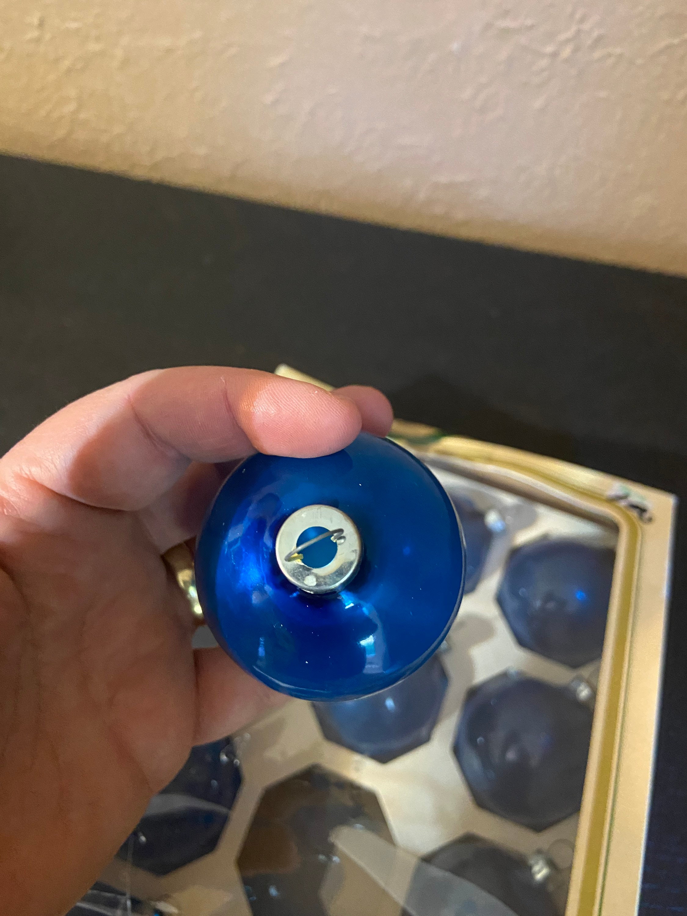 Set of 12 Vintage 1980s Medium-blue Glass Ornaments Made by - Etsy
