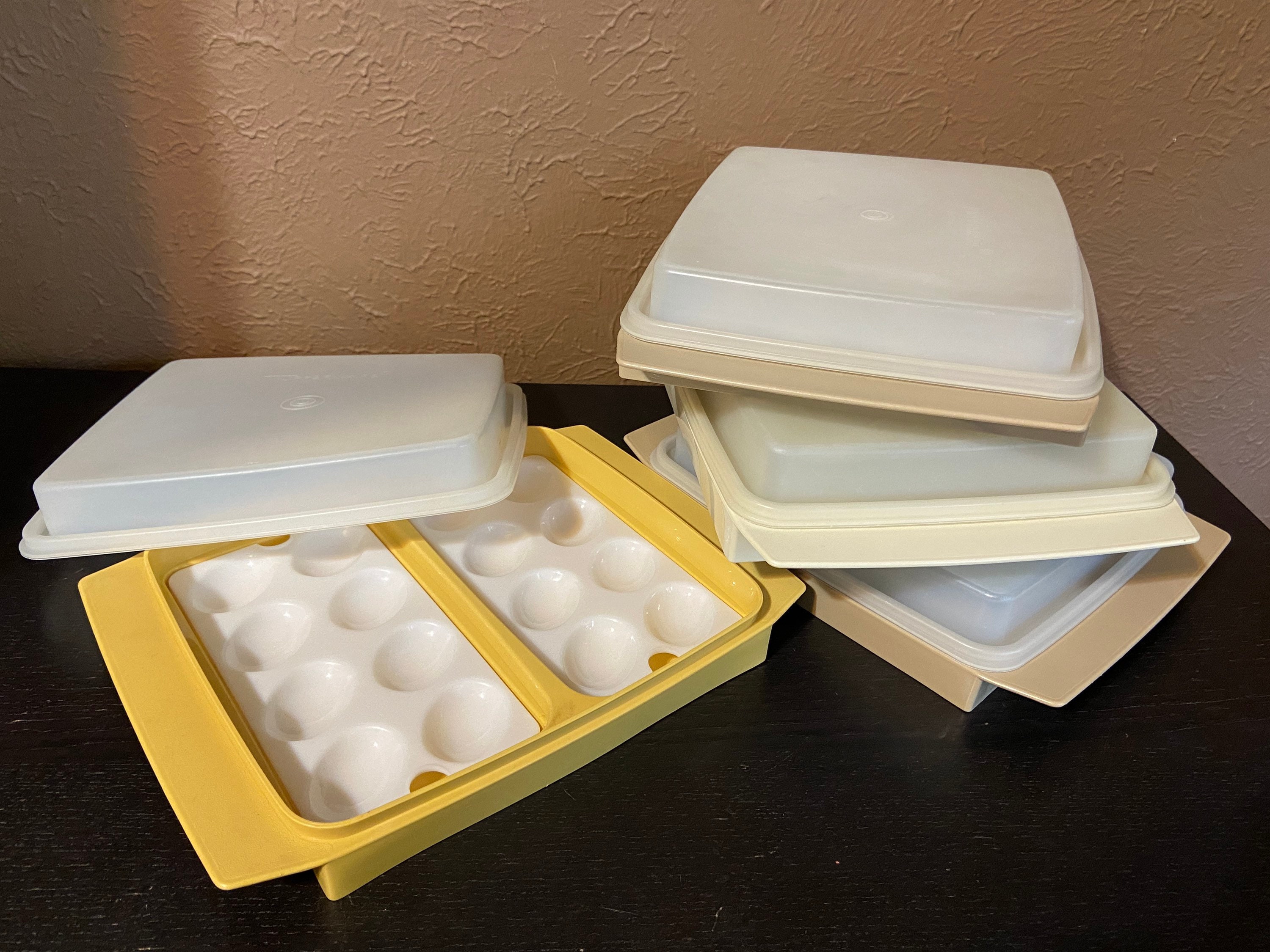 Vintage Tupperware Deviled Egg Carriers 723 Complete - Etsy