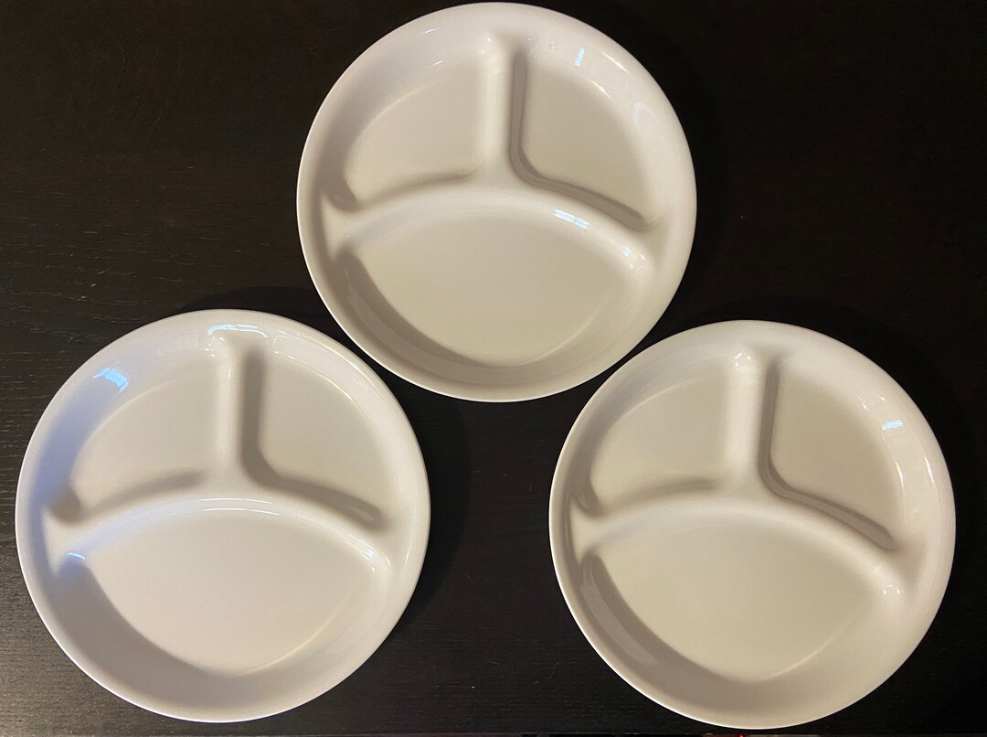 Set of 3 Vintage Corelle Divided / Grill Dinner Plates White in ...