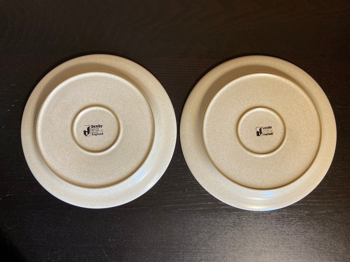 Set of 2 Denby Potter's Wheel Dinner Plates -- Rust Red -- Newer ...