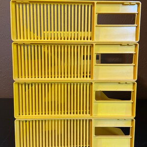 Set of 4 Vintage 1960s Yellow Stackable Paper Trays Eldon Office ...