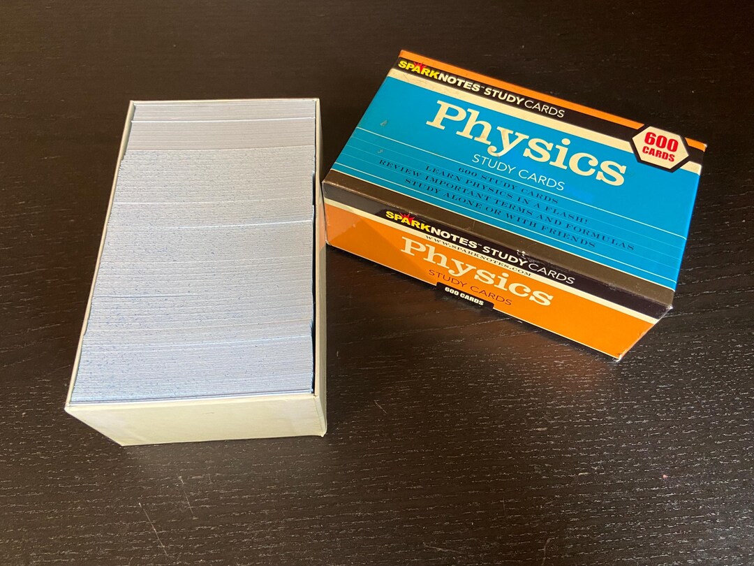 Circa 2004 Spark Notes Physics Flash Cards -- 600 Cards to Help You ...