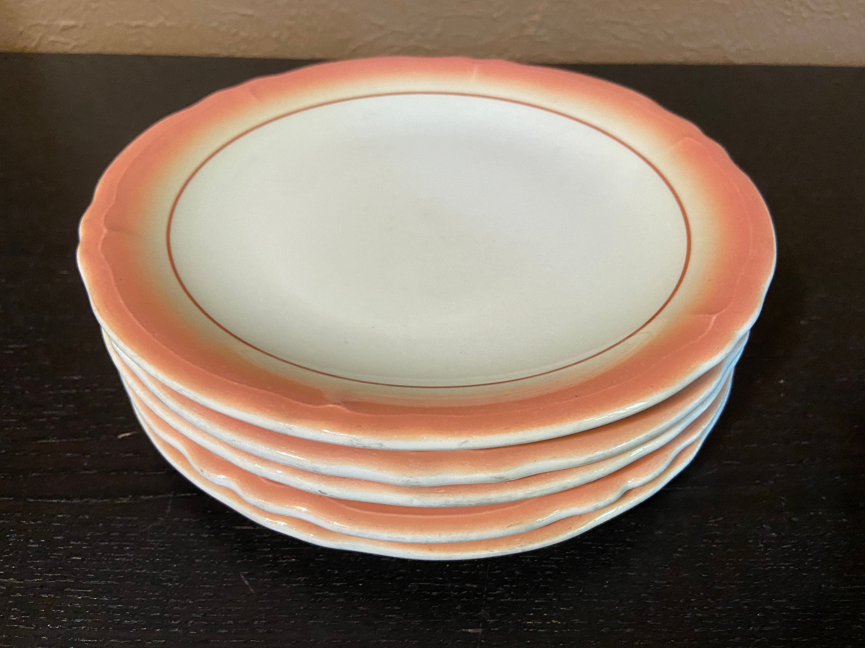 1940s transfer ware Shenango China Rimrol Plate Set Collectible Plates ...