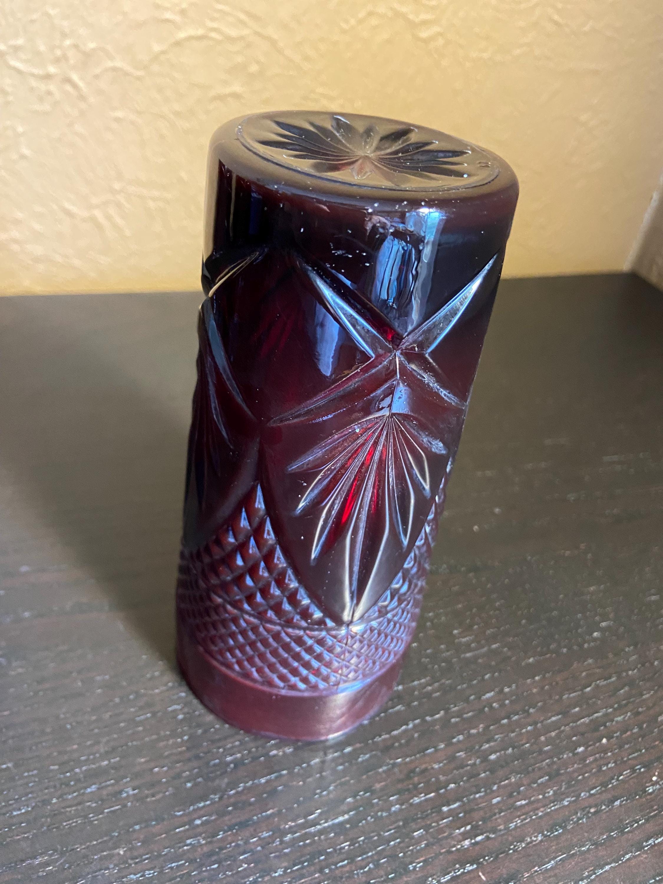 Set of 4 Antique Ruby Coolers / Flat Tumblers From Cristal D'arques ...