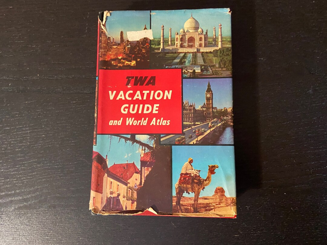 Vintage 1956 _TWA Vacation Guide and World Atlas_ Travel Guide From C.S ...