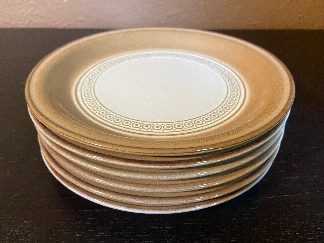 Set of 6 Vintage 1970s Denby Renaissance Seville Dessert / Bread and ...