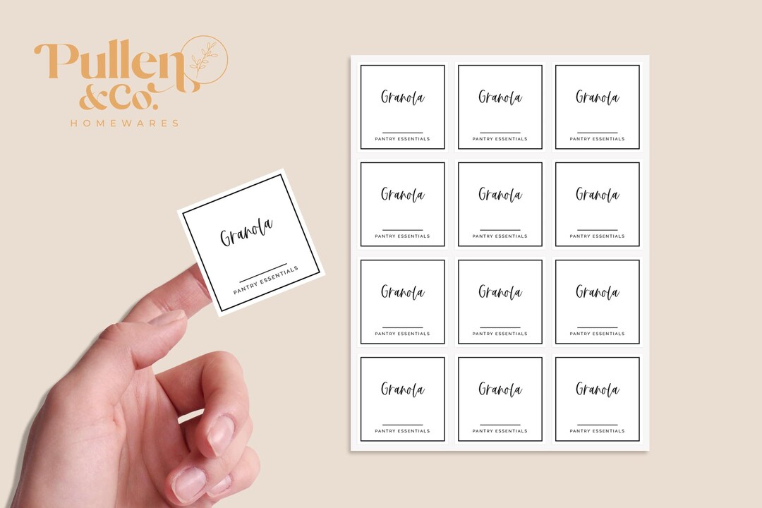 White Square Sticker Labels custom - Etsy