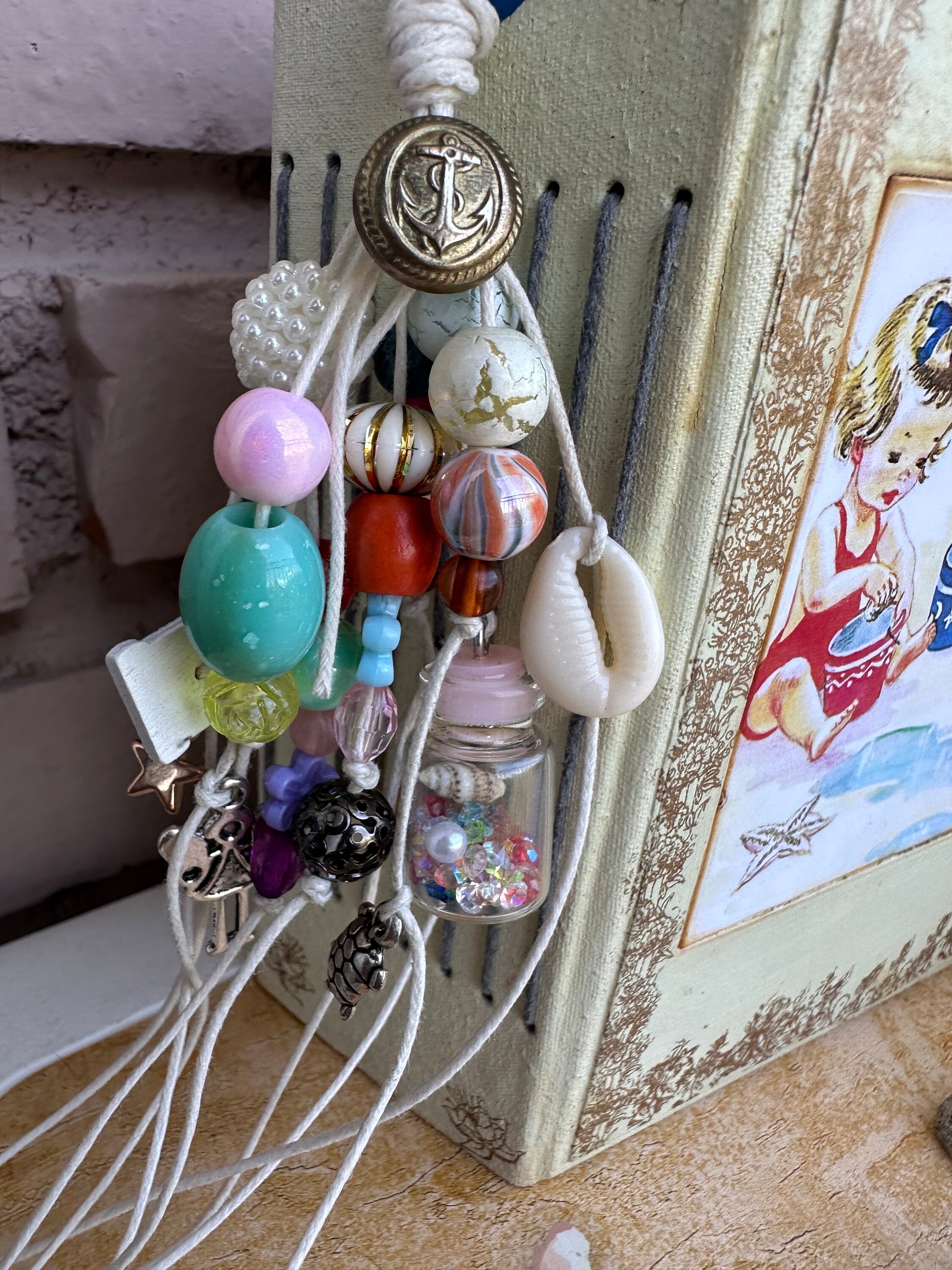 Mini Junk Journal Handmade Hard Cover Journal Vintage Children at the ...