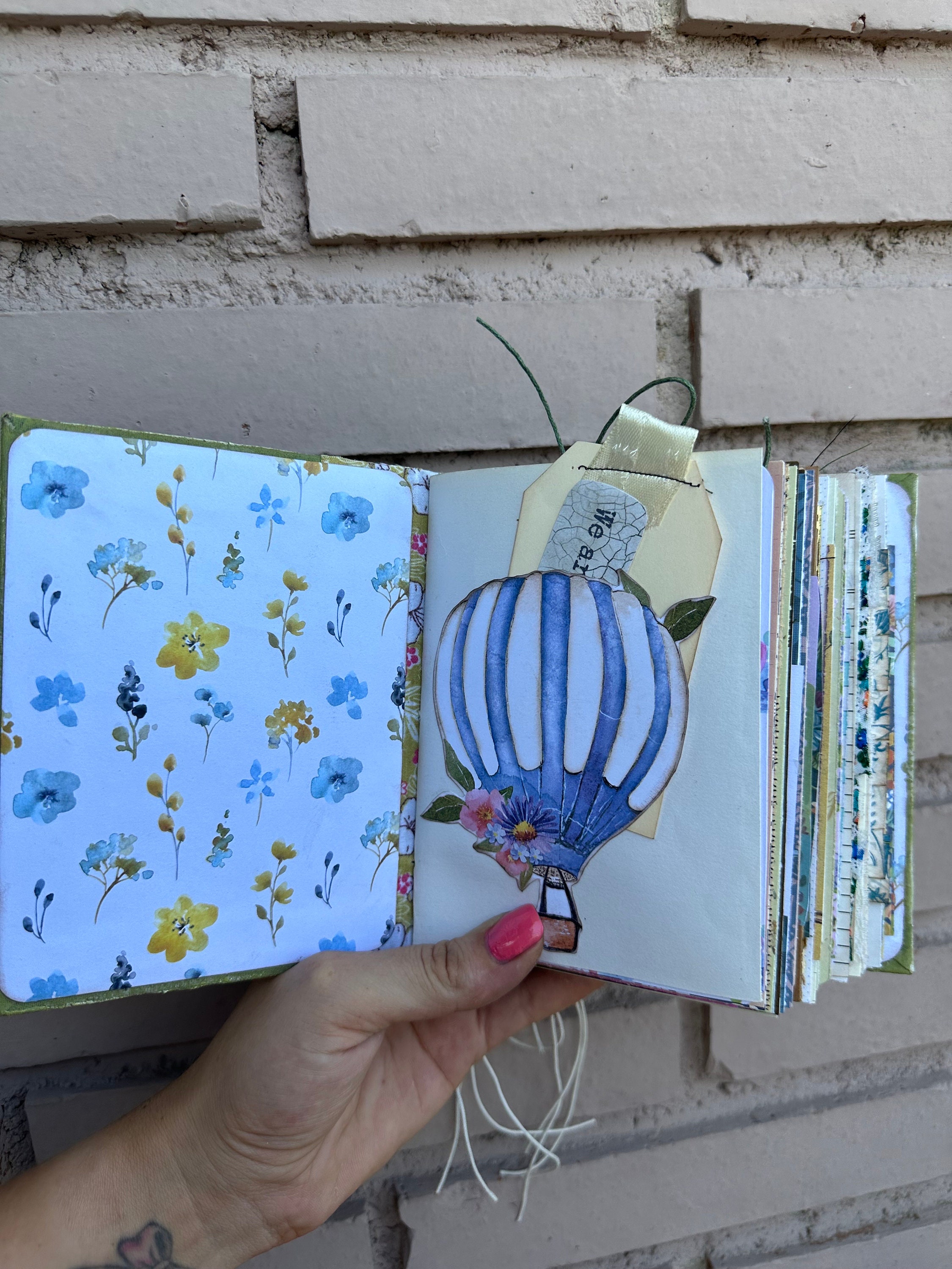 Mini Junk Journal Handmade Hard Cover Journal Vintage Children at the ...