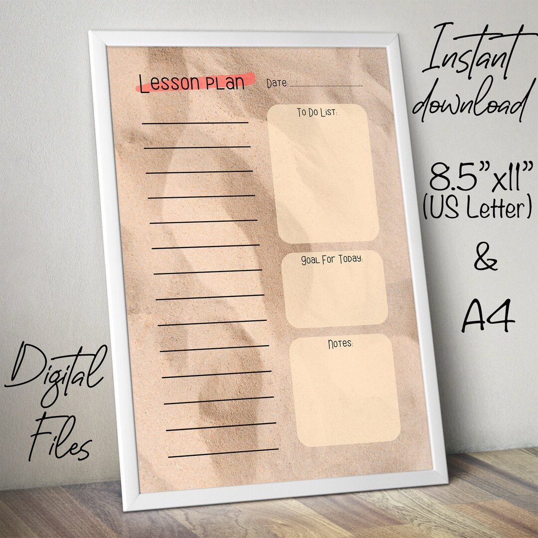 Daily Lesson Plan Template PDF Kids Daily Routine Schedule - Etsy